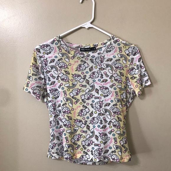 SHEIN | Tops | Shein X Hello Kitty Mesh Unicorn Top | Poshmark